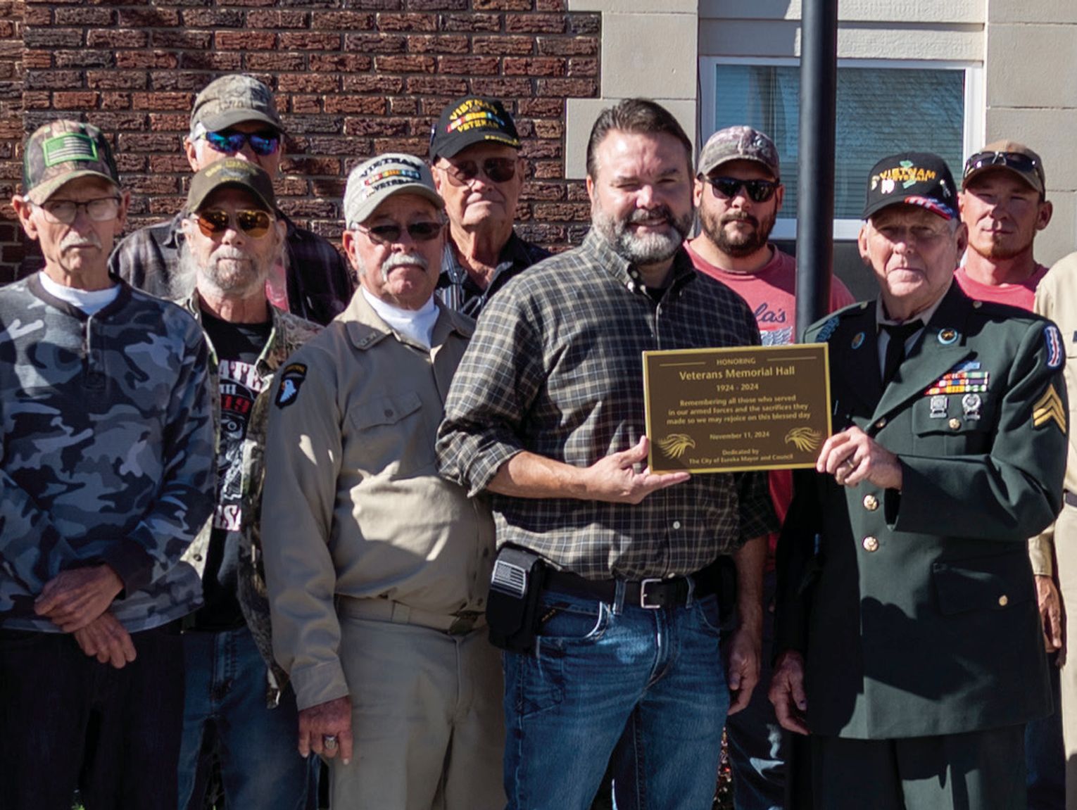 Flag Pole Dedicated At Veterans Memorial Hall In Honor Of 100th Anniversary