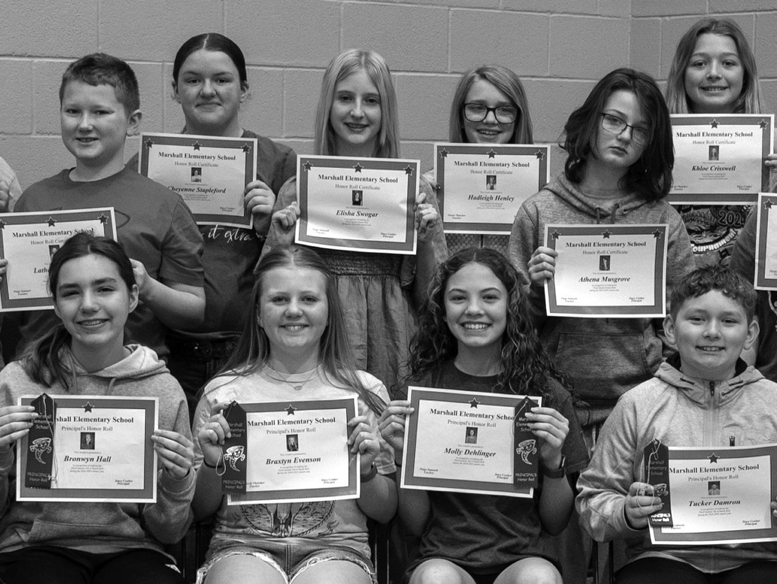Third Nine-Weeks Honor Rolls Announced For Marshall Elementary School